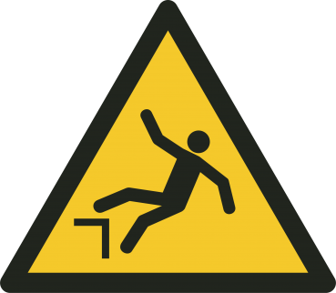 Global-Stickers.com - Warnzeichen W008 nach DIN ISO 7010 - 100mm