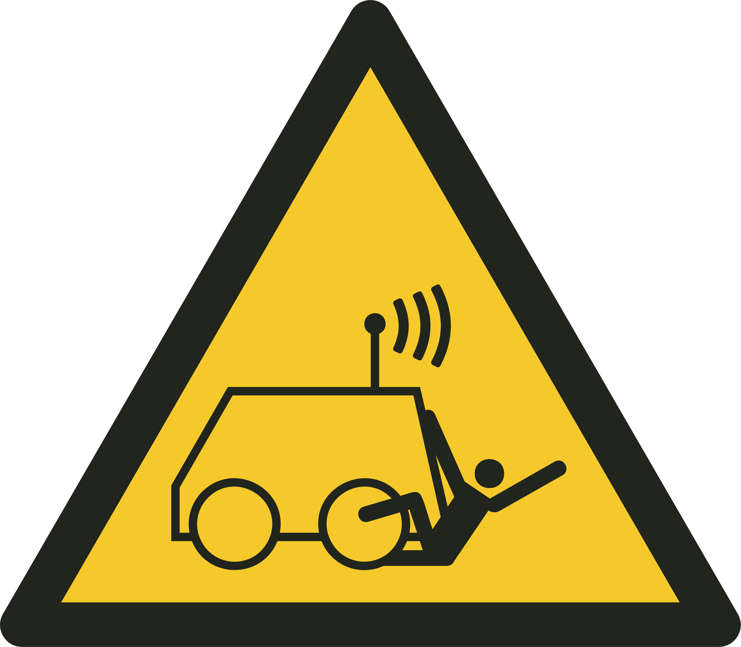 Global-Stickers.com - Warnzeichen W037 nach DIN ISO 7010 - 100mm